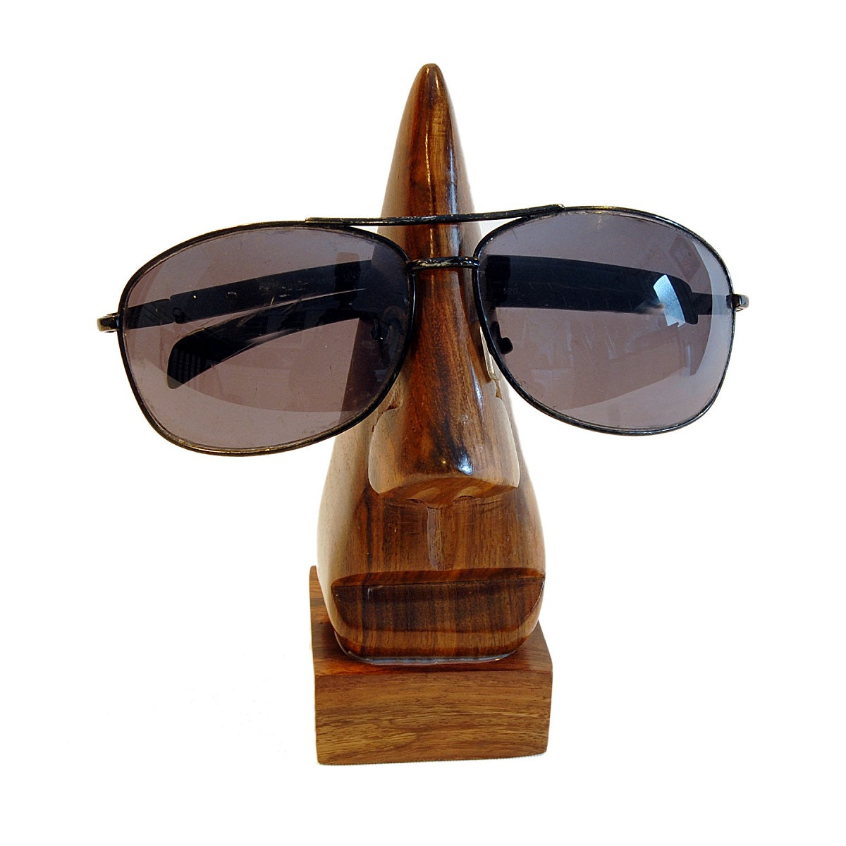Hard wood spectacle / eyeglasses nose shaped display stand | Spectacle ...