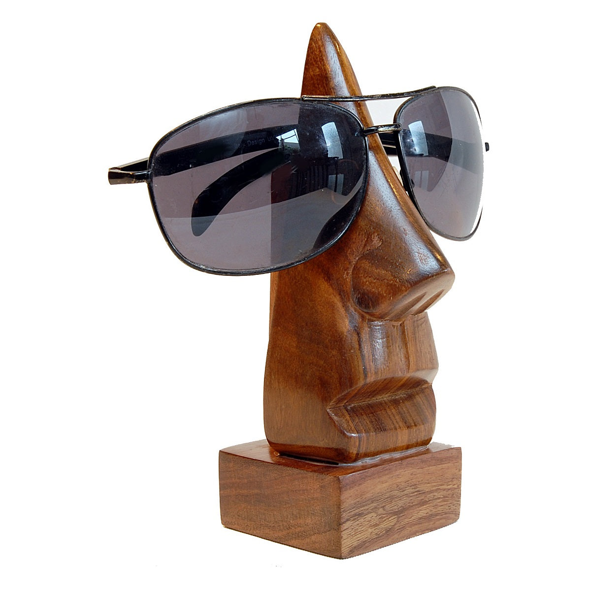 Hard wood spectacle / eyeglasses nose shaped display stand | Spectacle ...